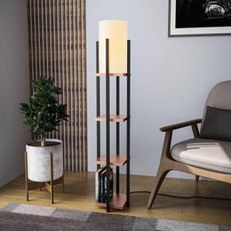 Opviq Stehleuchte Shelf, schwarz/kupfer, Stoff, Höhe 130 cm, E27