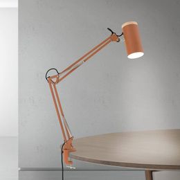 Orion Tischleuchte Gili, korallenrot, Klemme, Stahl, Höhe 75cm E27