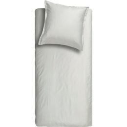 Bettwäsche Cinderella "Plain Sundays", grau (light grau), B/L: 155cm x 220cm, 1 Stk., 1 Stk., Satin, B/L: 80cm x 80cm, 2 Stk., Satin, Obermaterial: 100% Baumwolle, Bettwäsche, mit Stehsaum