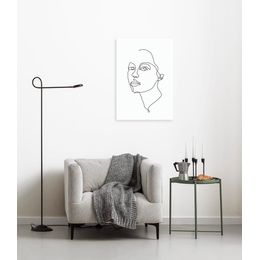 Leinwandbild Komar "Peaceful Mind - Größe 40 x 60 cm", schwarz (farbe bild(er): schwarz, weiß), B:40cm, Holz, Papier, Bilder, Keilrahmenbild mi Echtholzrahmen