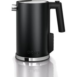 Graef Wasserkocher "WK 902", schwarz (schwarz, matt), B:14,7cm H:24cm T:22,5cm, Wasserkocher, mit Temperatureinstellung, schwarz-matt