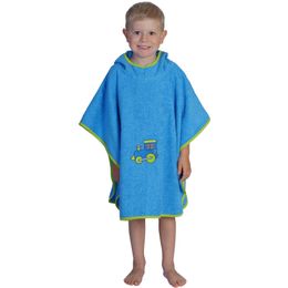 Wörner Badeponcho WÖRNER "Lok", ozean, Baumwolle, Hausmäntel, maschinenwaschbar, trocknergeeignet