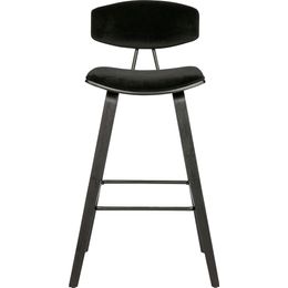Esszimmerstuhl Woood "SENNS", schwarz (schwarz, schwarz), B:41cm H:94cm T:50cm, Stoff, Stühle, 2Stk