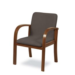 Esszimmersessel Home Affaire "LINA707 Esszimmerstuhl", nuss, elephant, B:60cm H:85cm T:50cm, 100% Polyester, Sessel, Fleckenabweisendes Gewebe, Massivholz Gestell dampfgebogen