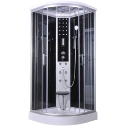 Komplettdusche Sanotechnik "Comfort", silber (chromfarben), B:100cm H:215cm T:100cm, Duschkabinen, inkl- Kopf-Regenbrause