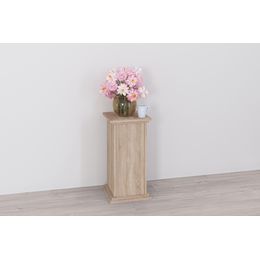 Container FMD "Essex", braun (eiche nb), B:30cm H:57,4cm T:30cm, Holzwerkstoff, Schränke, Beistelltisch Blumentisch Holz-Beistelltische, Breite 30 cm
