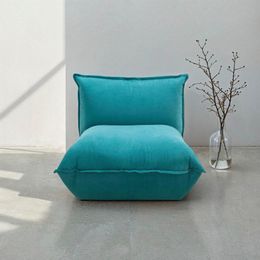 Sessel DOMO collection "Nantes Loungesessel, Wohlfühlsessel", türkis, B:78cm H:73cm T:100cm, 92% Polyester, 8% Nylon, Sessel, hochwertig gepolstert mit Federkern, Struktur weich, türkis