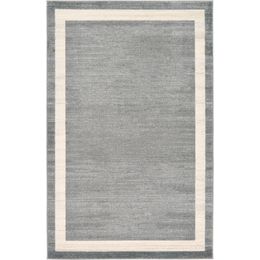 Teppich "Good Times, LAGERRÄUMUNG", grau (grau, elfenbeinfarben), B:152cm H:13mm L:244cm, Polypropylen (PP), MyFlair MÖBEL & ACCESSOIRES, Teppiche, Kurzflor, gewebt, melierte Optik, mit Bordüre