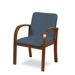 Esszimmersessel Home Affaire "LINA707 Esszimmerstuhl", nuss, jeans, B:60cm H:85cm T:50cm, 100% Polyester, Sessel, Fleckenabweisendes Gewebe, Massivholz Gestell dampfgebogen, Topseller