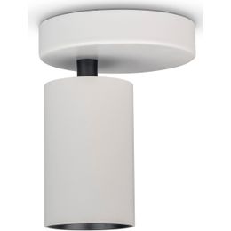 Paco Home Wandleuchte "TIMO RD", schwarz-weiß (weiß, schwarz), 1, Ø 5,7cm H: 12,7cm, Leuchten