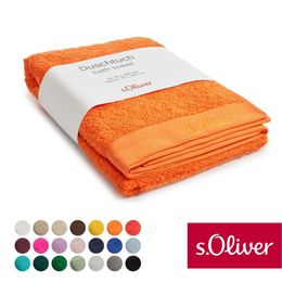 Duschtuch s.Oliver "s.Oliver, Premium Qualität, 600 gr/m², auch als Sets erhältlich", orange, B:70cm L:140cm, Walkfrottier, Baumwolle, Handtücher, große Farbauswahl, auch als Handtuch, Waschhandschuh, Gästetuch
