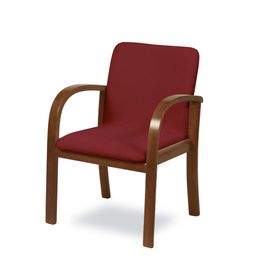 Esszimmersessel Home Affaire "LINA707 Esszimmerstuhl", rot (nuss, bordeaux), B:60cm H:85cm T:50cm, 100% Polyester, Sessel, Fleckenabweisendes Gewebe, Massivholz Gestell dampfgebogen