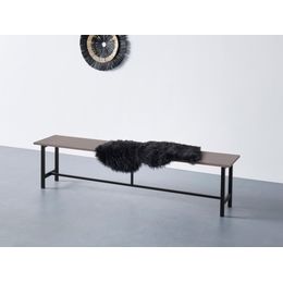 Essbank Home Affaire "Sare", grau (graphit), B:190cm H:46cm T:40cm, Sitzbänke, Mit Echtholzfurnier aus Eiche