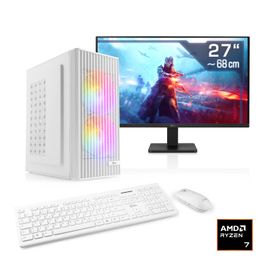 CSL PC-Komplettsystem "Spectrum V25243", Energieeffizienz: E (A-G), weiß, Microsoft Windows 11 Home (64 Bit), 32 GB RAM 1.000 GB SSD, Computer_Komplettsysteme