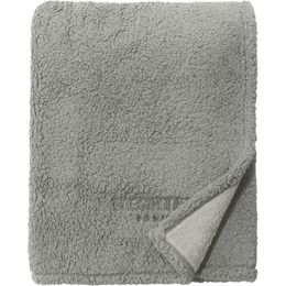 Wohndecke HECHTER PARIS "0238003", grau (sturmgrau), B:150cm L:200cm, Polyester, Wohndecken, Sherpa Wohndecke, Kuscheldecke, superweich, bequem, wohlig warm