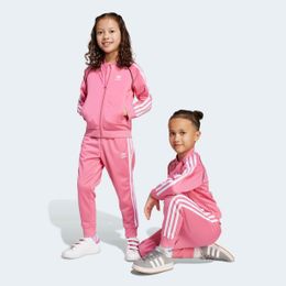 Trainingsanzug adidas originals "SST TRACKSUIT", Kinder, Gr. 128, pink (pnkfus), Obermaterial: 100% Polyester, Sportanzüge