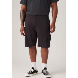 LEVI'S® PLUS Cargoshorts LEVI'S PLUS, Herren, Gr. 44, N-Gr, schwarz (meteorite), Web, Obermaterial: 100% Baumwolle, bequem knielang, Hosen, Sommerhose
