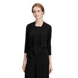 Sweatjacke Vera Mont "Damen Bolero-Jacke figurbetont", Damen, Gr. 36, schwarz, Jersey, Obermaterial: 95% Polyester, 5% Elasthan., schmal normal, V-Ausschnitt, Sweatjacken, Nahtführung