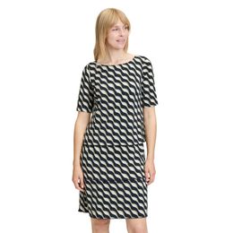 Sommerkleid Betty Barclay "Damen Stufenkleid kurzarm", Damen, Gr. 40, Normalgrößen, bunt (dunkelblau, grün), Obermaterial: 95% Polyester, 5% Elasthan. Futter: 100% Polyester., gerade kurz, Rundhals, Kleider