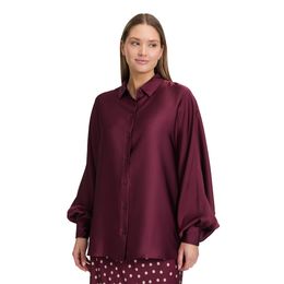 Satinbluse Vera Mont "Damen Satin-Bluse mit Kragen", Damen, Gr. 36, deep dahlia, Obermaterial: 100% Polyester., oversize normal, Rundhals, Blusen