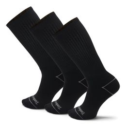 Freizeitsocken Timberland "BOWDEN 3PP Bowden Crew FC Crew with", Herren, Gr. L, schwarz, Obermaterial: 66% Baumwolle, 28% Polyester, 3% Elasthan, 3% Nylon, Socken