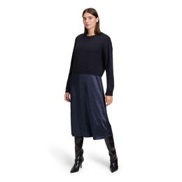 Druckkleid Vera Mont "Damen Casual-Kleid zweiteilig", Damen, Gr. 36, Normalgrößen, blau (night sky), Strick, Obermaterial: 100% Polyester., Modisch, lässig geschnitten lang, Rundhals, Kleider, Materialmix