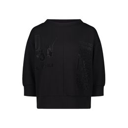Sweatshirt Betty Barclay "Damen Sweatshirt mit Stehkragen", Damen, Gr. 36, schwarz, Steppware, Obermaterial: 48% Viskose, 47% Polyester, 5% Elasthan., figurumspielend normal, Sweatshirts