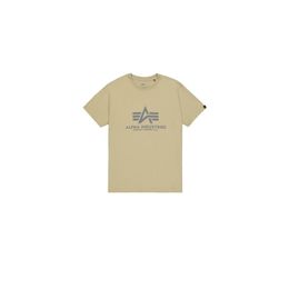 T-Shirt Alpha Industries "Basic T-Shirt BL", Herren, Gr. M, grün (light olive), Obermaterial: 100% Baumwolle, Shirts