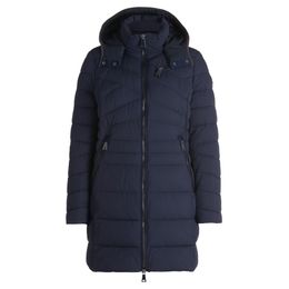Steppjacke Gil Bret "Damen Steppmantel mit abnehmbarer Kapuze", Damen, Gr. 36, blau (dunkelblau), Obermaterial: 100% Polyamid. Besatz: 85% Polyester, 15% Polyurethan, tailliert, Jacken
