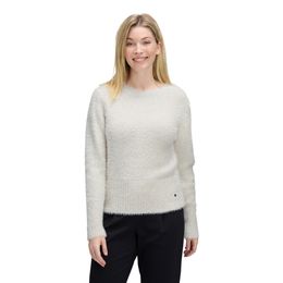 BETTY & CO Strickpullover BETTY & CO "Damen Strickpullover mit V-Ausschnitt", Damen, Gr. 36, cream, Strick, Obermaterial: 40% Polyamid, 30% Baumwolle, 20% Polyacryl, 10% Polyester., Casual, figurumspielend normal, Rundhals, Pullover