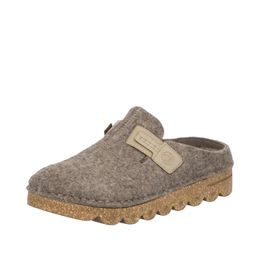 Clog Rieker, Damen, Gr. 43, beige, Textil, Schuhe, Sabot, Hausschuh, Casual-Clog, Plateausohle, zum Schlupfen