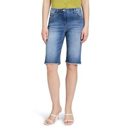 Jeansshorts Betty Barclay "Damen Jeans-Shorts mit aufgesetzten Taschen", Damen, Gr. 36, Normalgrößen, blau (light blau denim), Obermaterial: 83% Baumwolle, 15% Polyester, 2% Elasthan., slim fit, Jeans