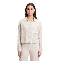 Canvasjacke Cartoon "Damen Casual-Jacke mit aufgesetzten Taschen", Damen, Gr. 34, beige (nature, cream), Obermaterial: 100% Leinen., relaxed fit, Jacken