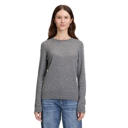 Strickpullover Cartoon "Damen Kaschmir-Pullover mit Rundhalsausschnitt", Damen, Gr. 36, grau (grau melange), Feinstrick, Obermaterial: 100% Kaschmir., Klassisch, straight fit lang, Rundhals, Pullover