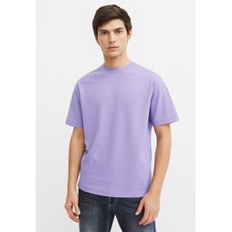 Only & Sons Rundhalsshirt ONLY & SONS "ONSFRED RLX SS TEE", Herren, Gr. M, lila (lavender), Single Jersey, Obermaterial: 100% Baumwolle, unifarben, loose fit normal, Rundhals, Shirts