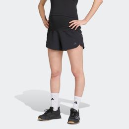 Shorts adidas Performance "PACER MATERNITY", Damen, Gr. XS, N-Gr, schwarz (schwarz, carbon), Obermaterial: 87% Polyester, 13% Elasthan, Hosen, Trainingsshorts für Schwangere, locker geschnitten