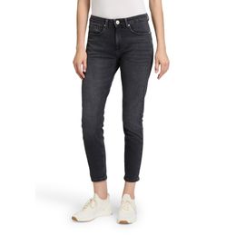 BETTY & CO Slim-fit-Jeans BETTY & CO "Damen Basic-Jeans mit Waschung", Damen, Gr. 36, Normalgrößen, blau (dunkelgrau denim), Obermaterial: 94% Baumwolle, 5% Polyester, 1% Elasthan., schmal, Jeans