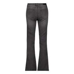 Bootcut-Jeans Betty Barclay "Damen Bootcut Jeans mit Waschung", Damen, Gr. 34, Normalgrößen, grau (grau denim), Denim/Jeans, Obermaterial: 56% Baumwolle, 30% Viskose, 12% Polyester, 2% Elasthan., Basic, slim fit, Jeans