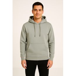 Only & Sons Kapuzensweatshirt ONLY & SONS "ONSCHASE REG HOOD SWEAT OTL", Herren, Gr. L, grau (limestone), angeraute Sweatware, Obermaterial: 52% Baumwolle, 48% Polyester, unifarben, regular fit normal, ohne Ausschnitt, Rippbündchen, Sweatshirts