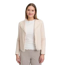 Strickjacke Cartoon "Damen Strick-Cardigan mit Fransen", Damen, Gr. 38, beige, Obermaterial: 52% Viskose, 30% Polyester, 18% Polyamid., lässig geschnitten normal, Strickjacken