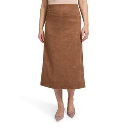 Maxirock Betty Barclay "Damen A-Linien-Rock unifarben", Damen, Gr. 38, braun (classic nougat), Obermaterial: 92% Polyester, 8% Elasthan., ausgestellt lang, Röcke