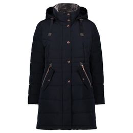Steppjacke Gil Bret "Damen Steppmantel mit Kunstfellkragen", Damen, Gr. 36, blau (dunkelblau), Obermaterial: 100% Polyester. Besatz: 92% Polyester, 8% Elasthan /Futter: 100% Polyamid. Füllung: 100% Polyester. Ärmelfutter: 100% Polyester., tailliert, Jacken
