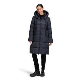 Steppjacke Betty Barclay "Damen Daunen-Steppjacke mit Kapuze", Damen, Gr. 36, blau (dunkelblau), Obermaterial: 100% Polyester. Besatz: 100% Polyamid. Futter: 100% Polyester. Füllung: 80% Daunen, 20% Federn., lässig geschnitten, Jacken