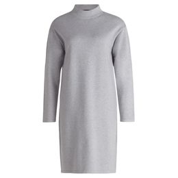 Strickkleid Betty Barclay "Damen Strickkleid mit Stehkragen", Damen, Gr. 36, Normalgrößen, grau (light silber melange), Strick, Obermaterial: 55% Viskose, 30% Polyester, 15% Polyamid., figurumspielend lang, Kleider