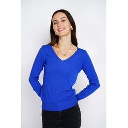 ASSUILI Pullover in Blau - 64% | Größe 38 | Damen-pullover-cardigans