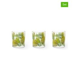Trendy Kitchen by EXCÉLSA 3er-Set: Wassergläser "Foliage" in Grün - 250 ml - 31% | Gedeckter-tisch