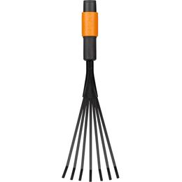 Fiskars Kleinfächerbesen "QuikFit" in Schwarz/ Orange - 11% | Gartendekoration