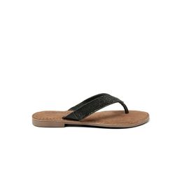 Lazamani Leder-Zehentrenner in Schwarz - 49% | Größe 38 | Damen-sandalen