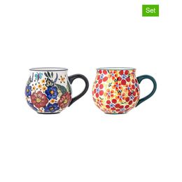 Bloomingville 2er-Set: Tassen "Florist" in Bunt - (H)8,5 x Ø 9 cm - 22% | Gedeckter-tisch