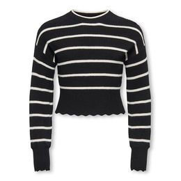 KIDS Only Pullover "Ibi" in Schwarz/ Creme - 30% | Größe 158/164 | Kinder-pullover